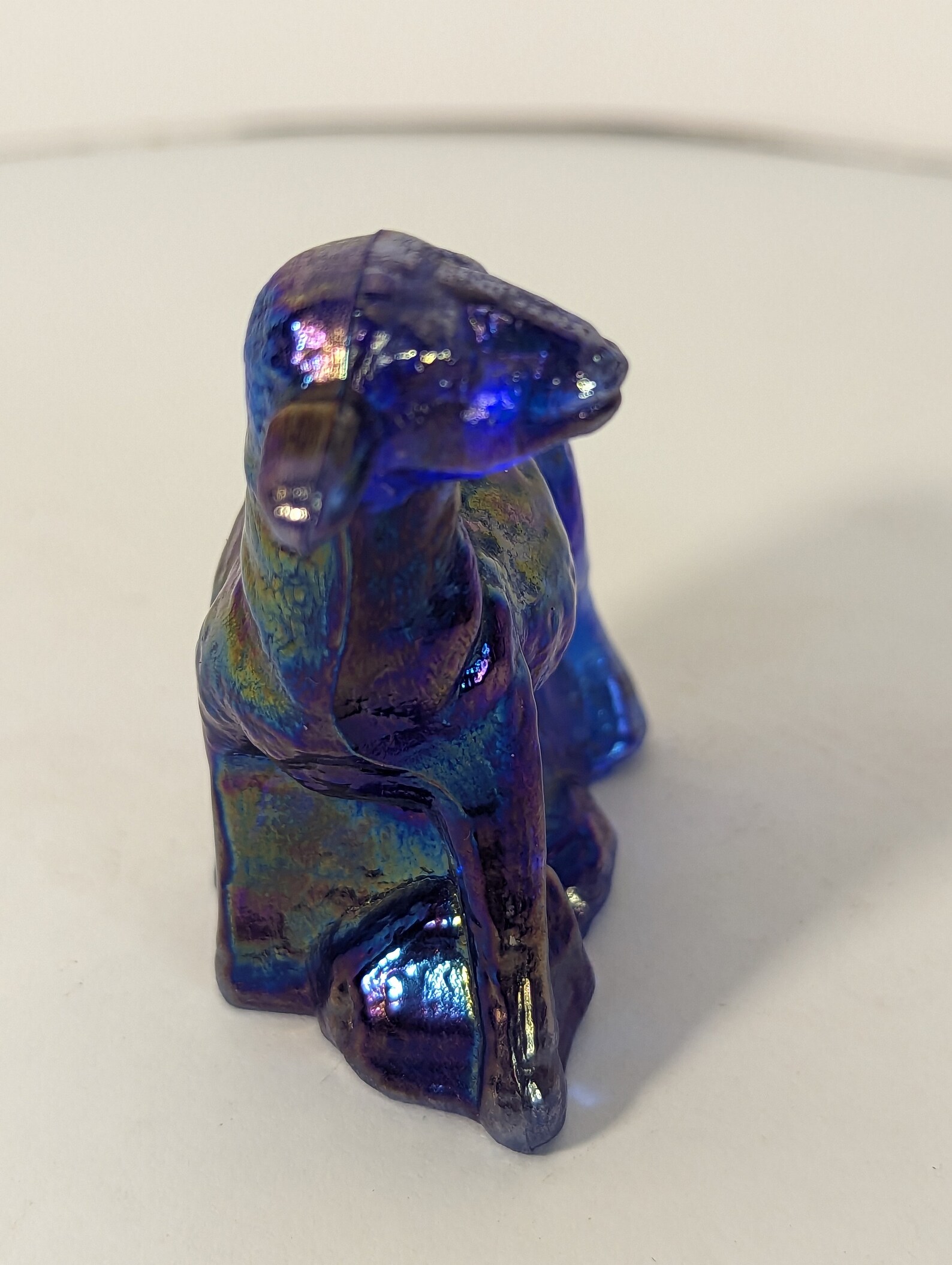 Rare Fenton Electric Blue Lamb Sheep Iridescent Figurine - Etsy