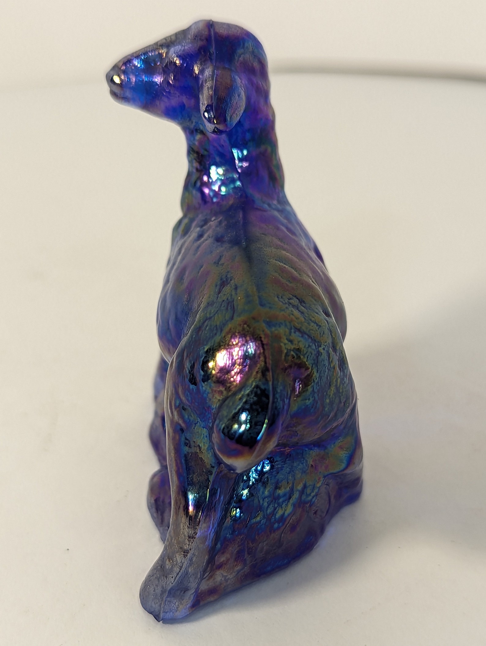 Rare Fenton Electric Blue Lamb Sheep Iridescent Figurine - Etsy