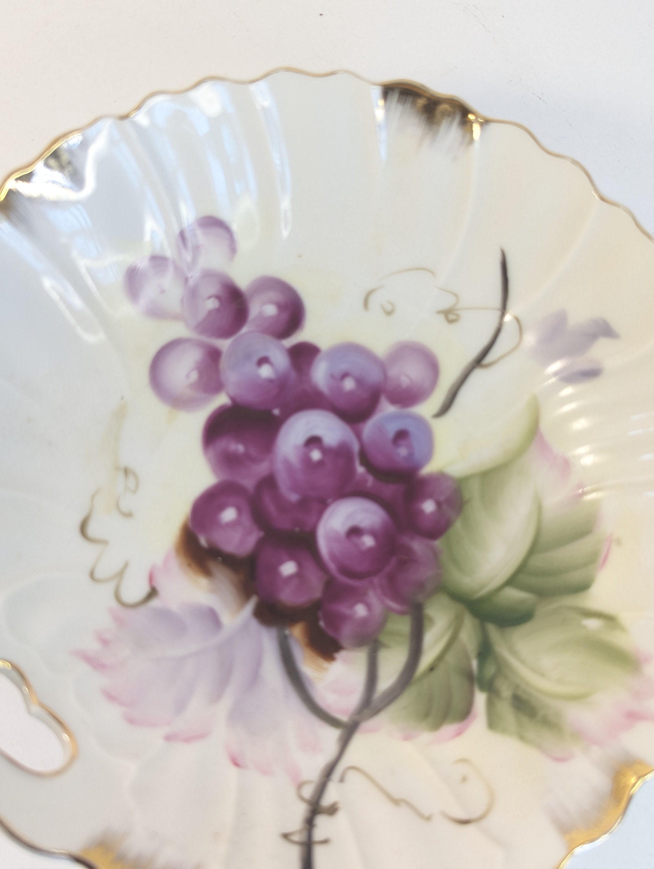 Lefton China Haindpainted Regus & Patoff Bowl With Handle - Etsy