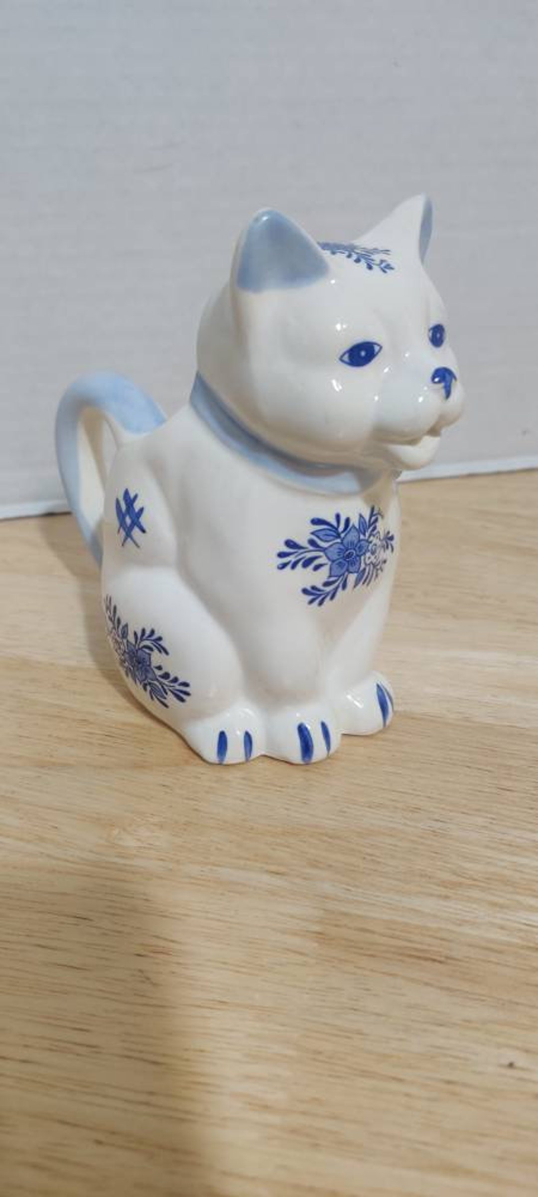 Vintage, Delft Blue Holland Cat Creamer/pitcher Hand Painted - Etsy