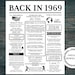 Back in 1969 Instant Download, Black and White Poster, 56th Birthday ...