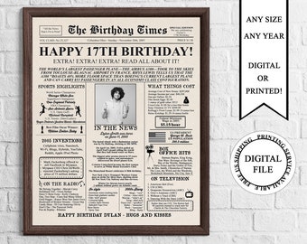 Party Supplies 17th Birthday Sign 17 Birthday Printable Poster You Have ...