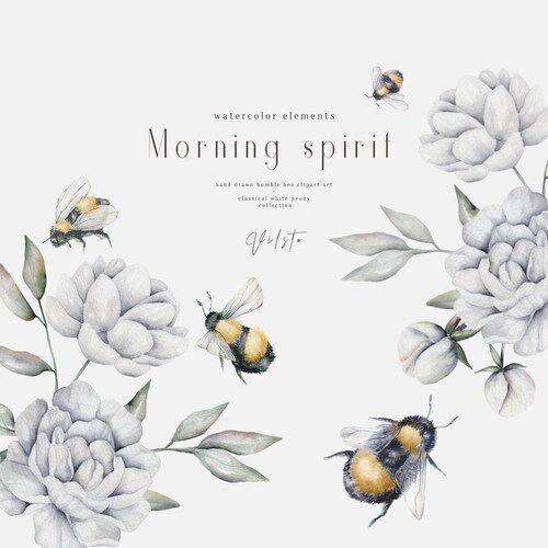 Watercolor Bumble Bee Clipart Honey Bee Clipart Png - Etsy