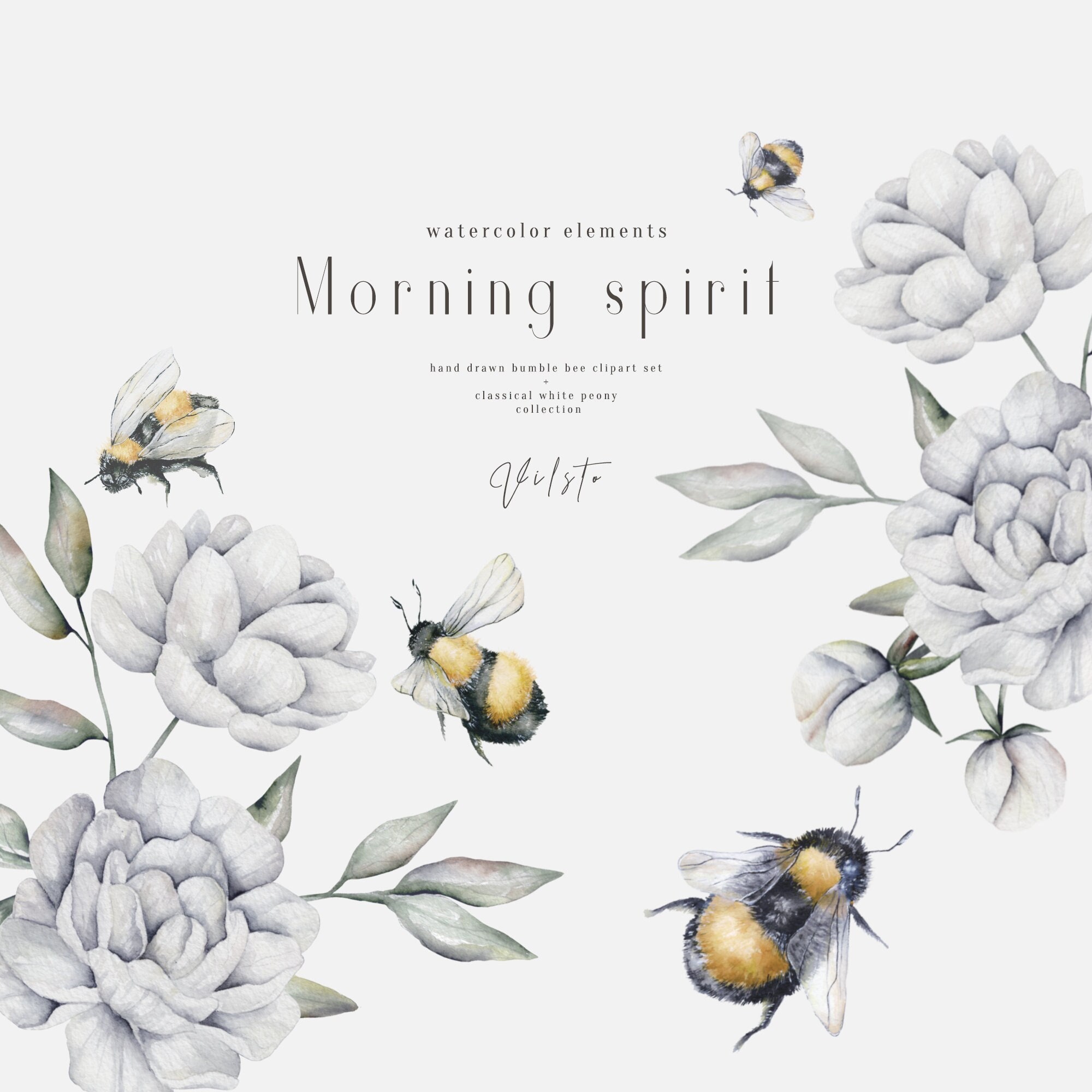 Watercolor Bumble Bee Clipart Honey Bee Clipart Png - Etsy