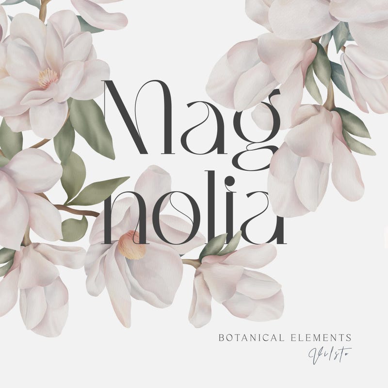 Magnolia Watercolor - Etsy
