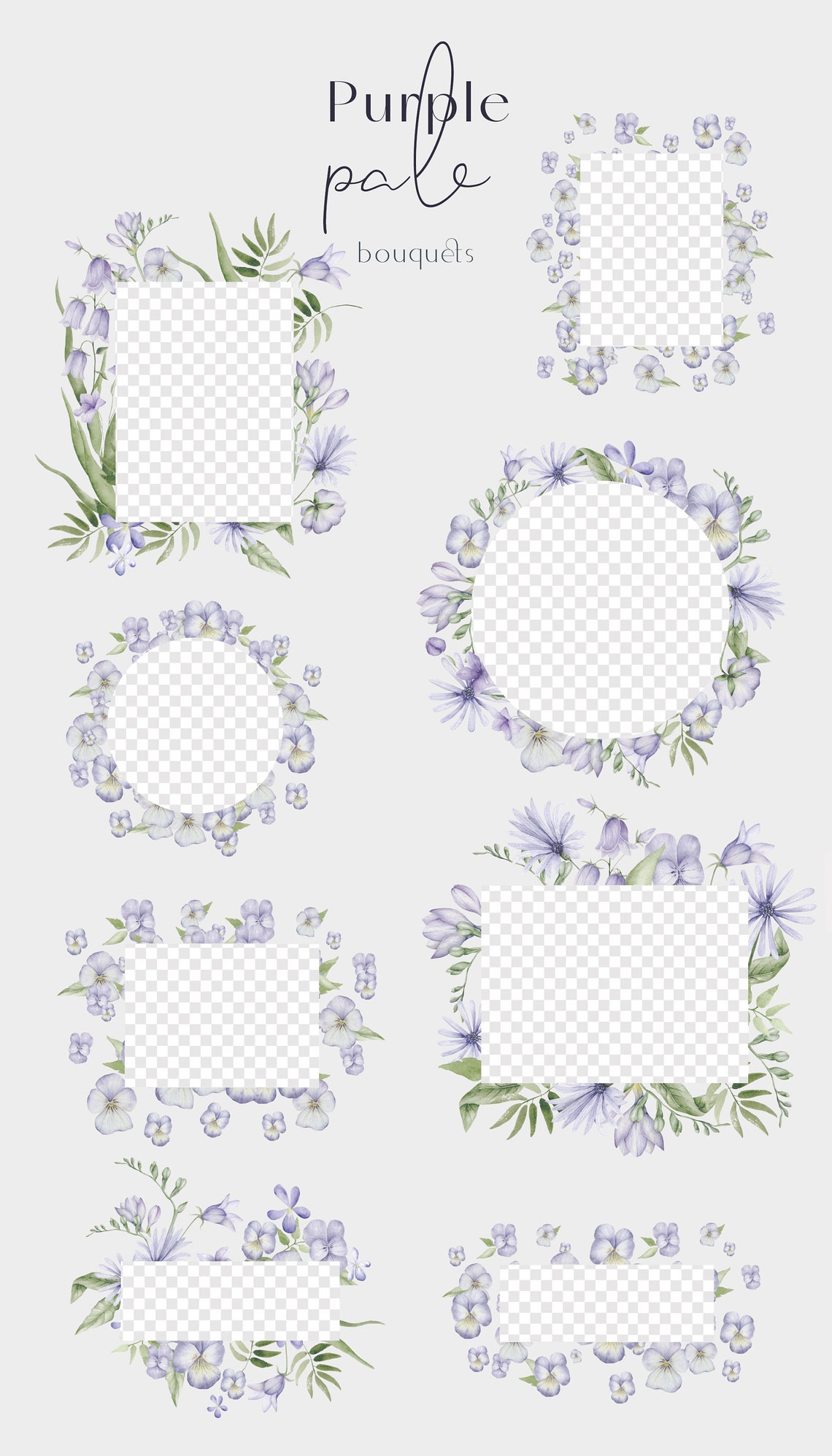 Watercolor Flower Clipart, Watercolor Floral Png, Purple Watercolor ...