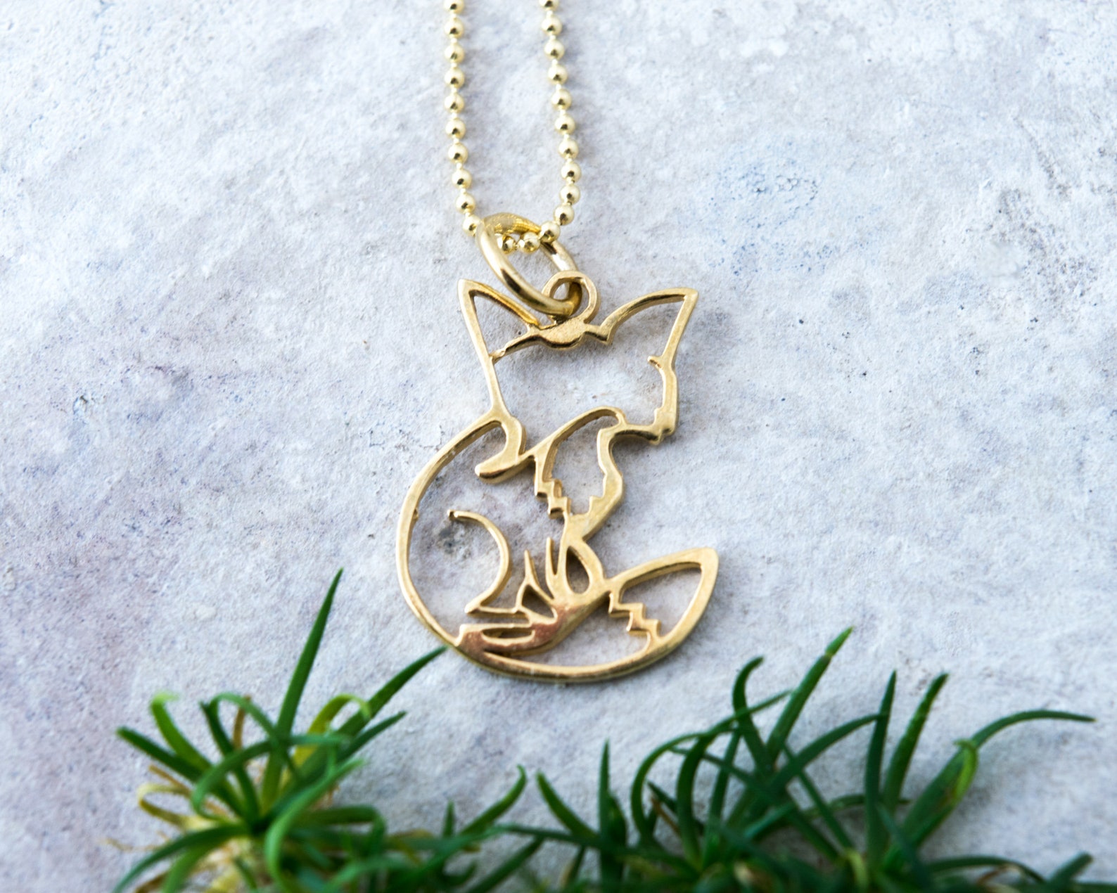 Fox Necklace Fox Charm Necklace Silver Fox Jewelry Fox | Etsy