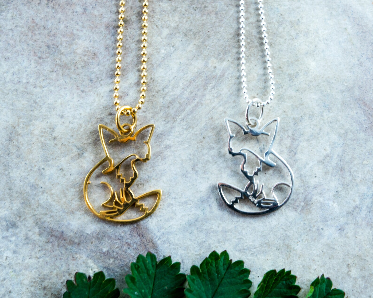 Fox Necklace Fox Charm Necklace Silver Fox Jewelry Fox | Etsy