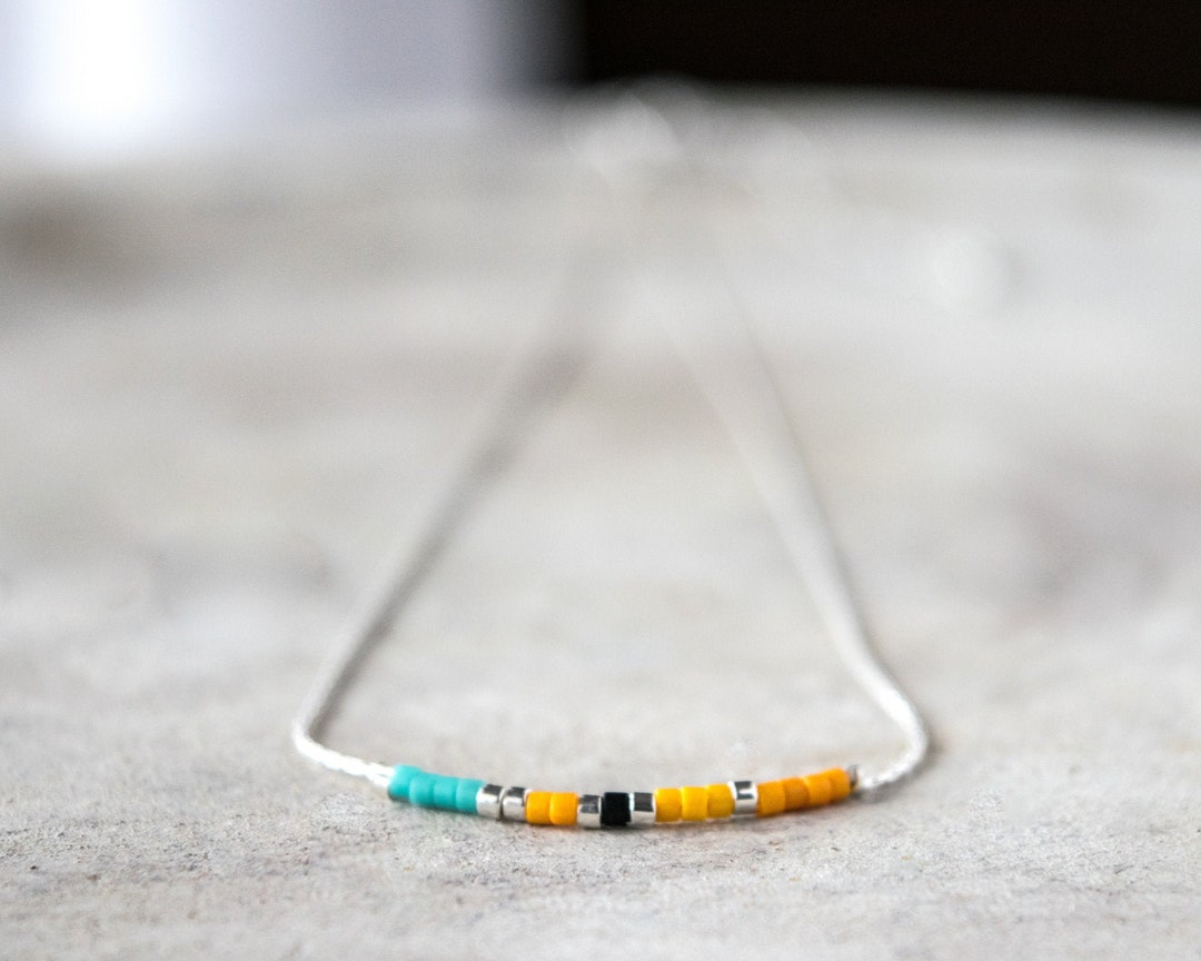 Thin Layering Necklaces for Women With Tiny Colored Seed Beads, Dainty ...