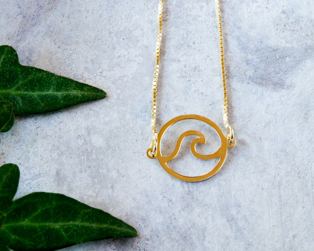Gold Wave Bracelet: Dainty Surfer Beach Charm, Adjustable - Etsy