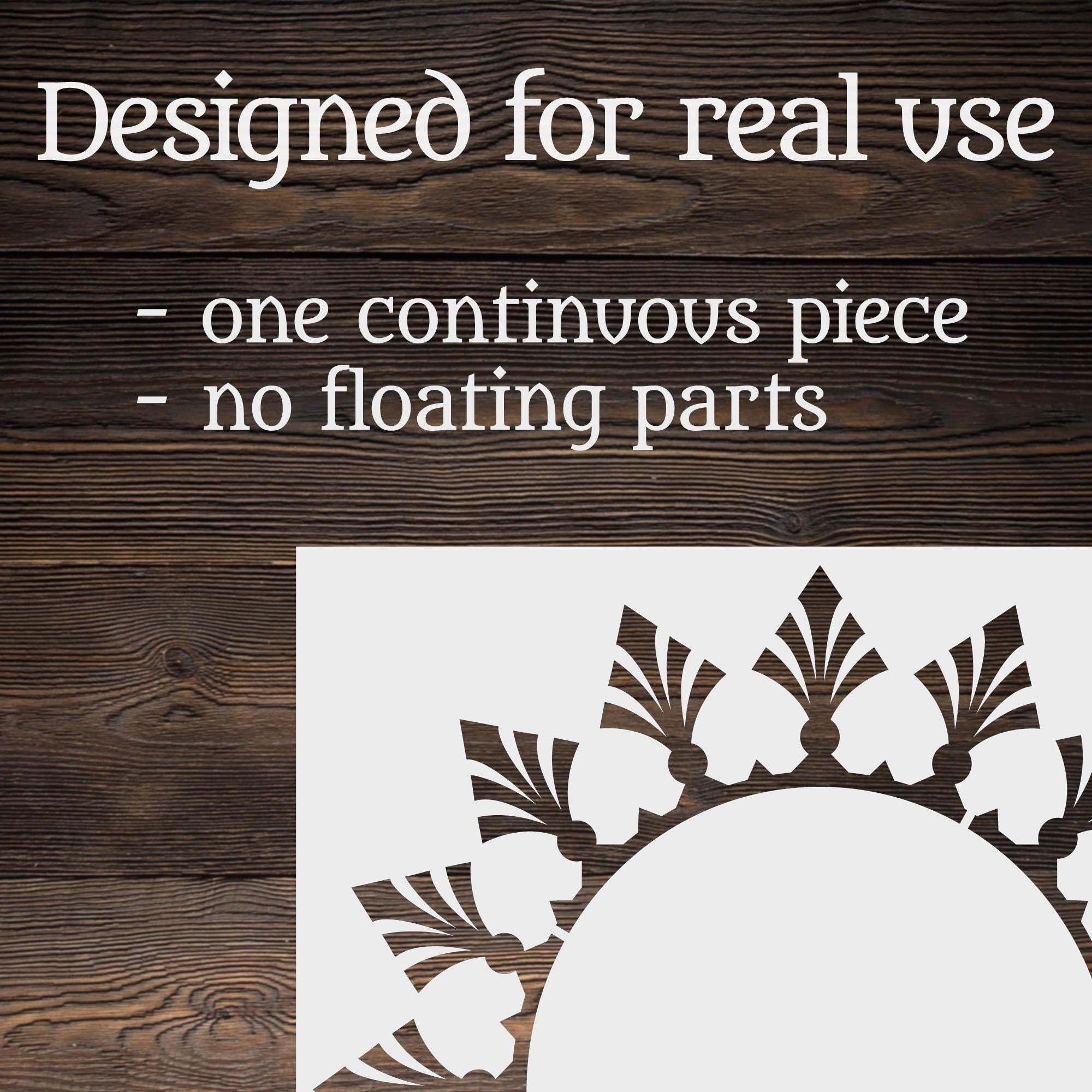 Art Deco Plate Glaze Stencil for Cricut / Silhouette, Digital Hand ...