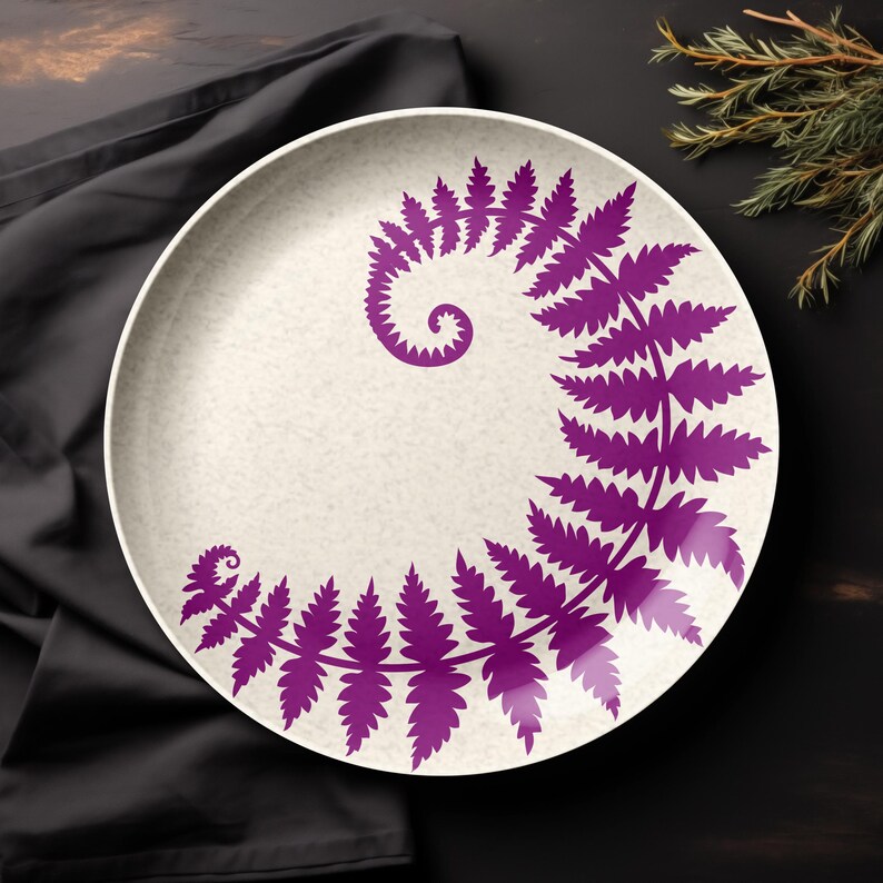 Fern Pattern Plate Glaze Stencil - Svg • Dxf • Png • Pdf for Cricut ...