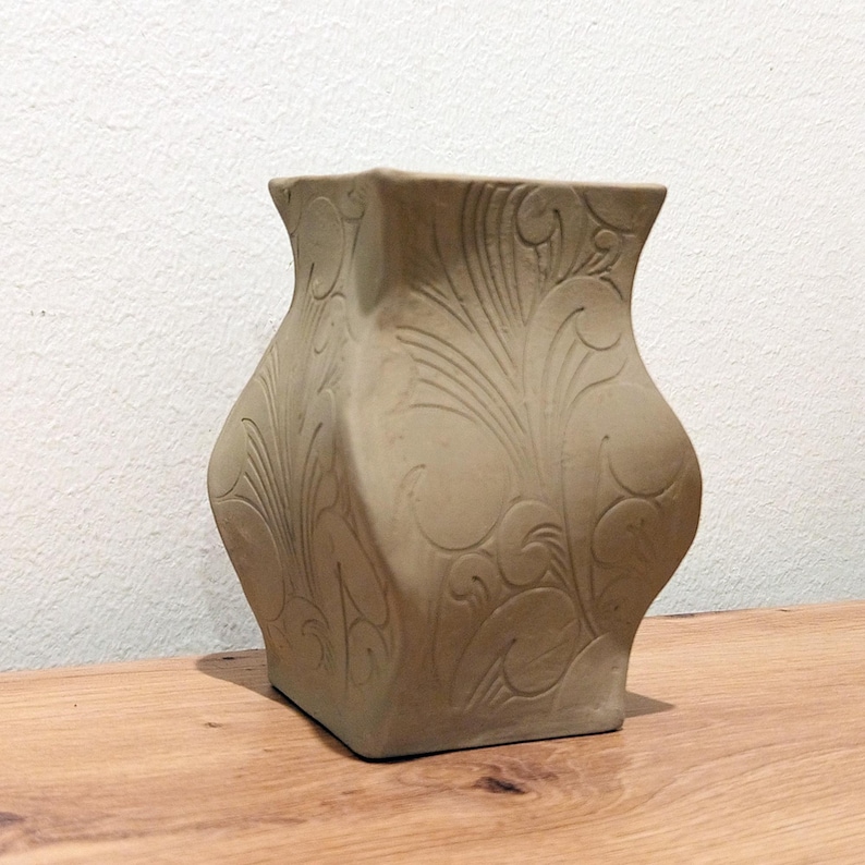 Wavy Vase Slab Pottery Template PDF + Instructions, DIY Printable A4 ...