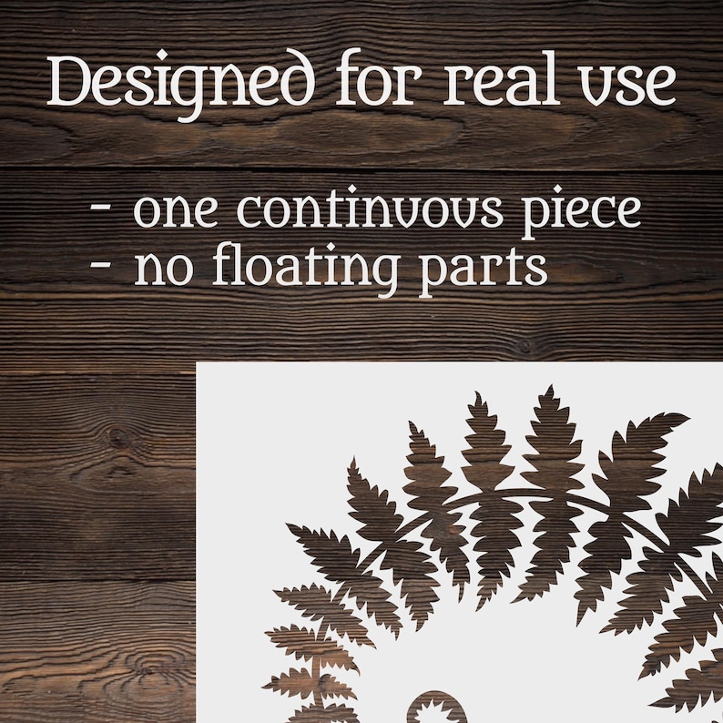 Fern Pattern Plate Glaze Stencil - Svg • Dxf • Png • Pdf for Cricut ...