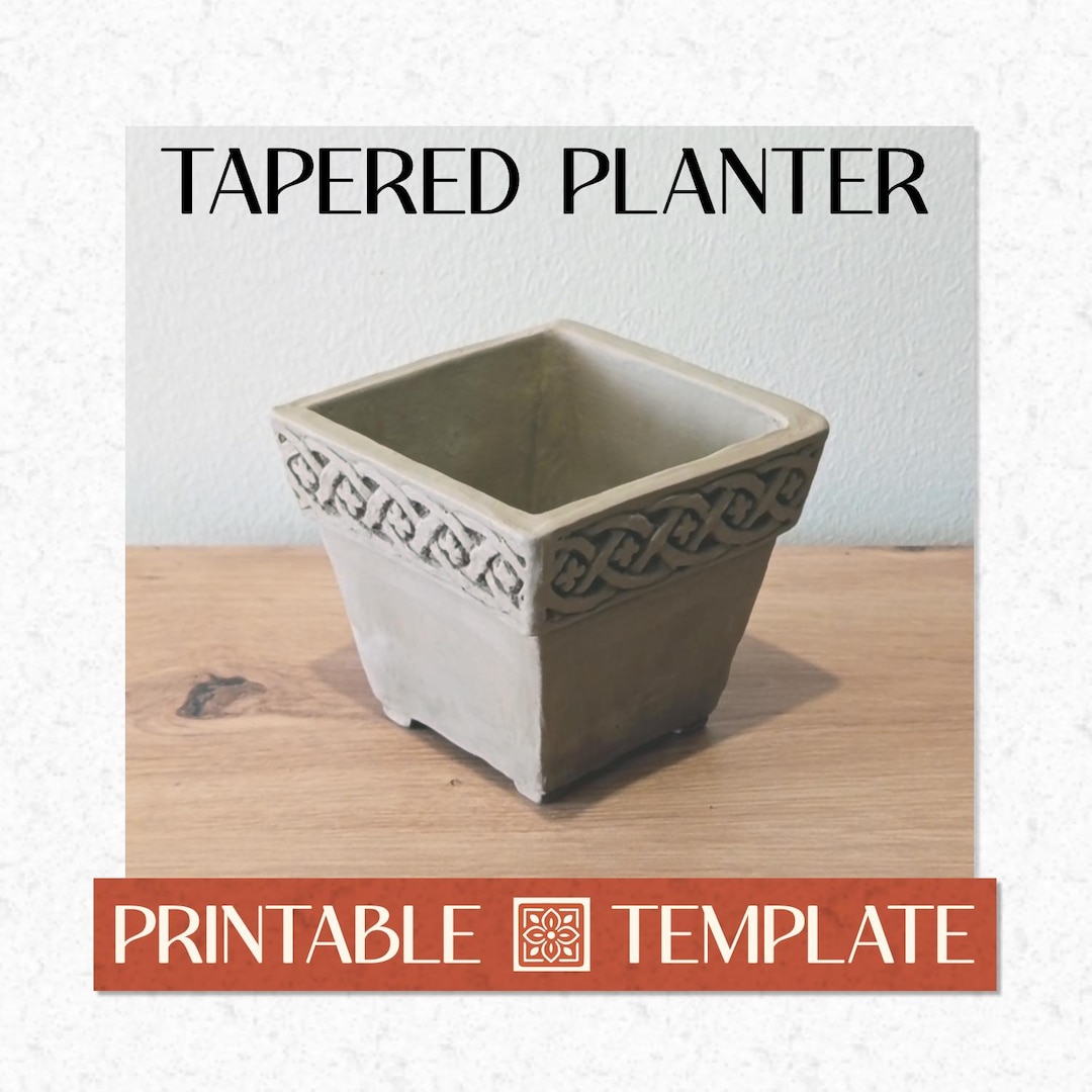 Tapered Rustic Planter Template PDF Pattern + Instructions, DIY ...