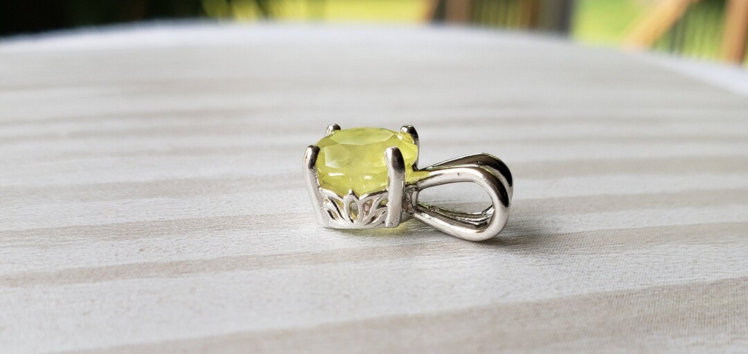 RARE Yellow Natural Prehnite 8mm Round Faceted Pendant - Etsy