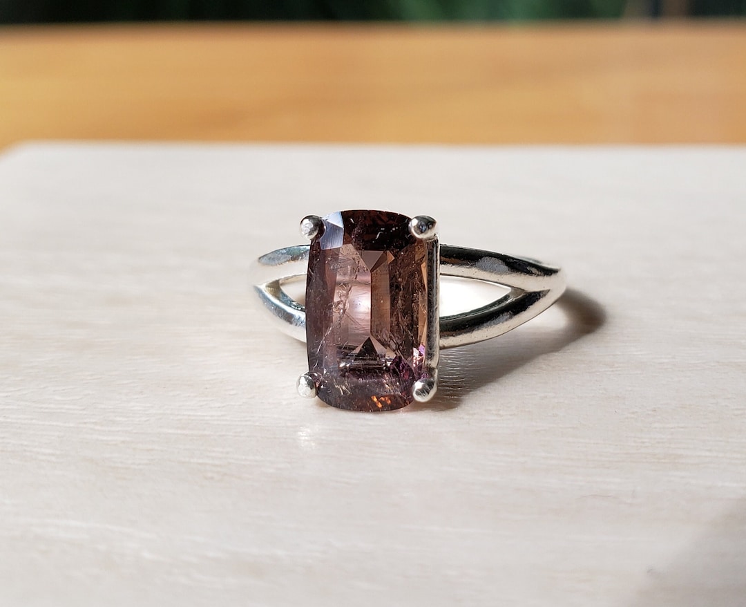 Natural Axinite 2.2ct Cushion Cut Size 7 Ring - Etsy