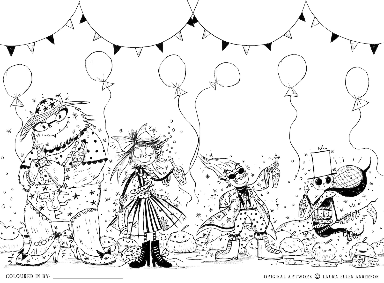 Amelia Fang Bundle of 5 X Printable Colouring Sheets, Instant Download ...