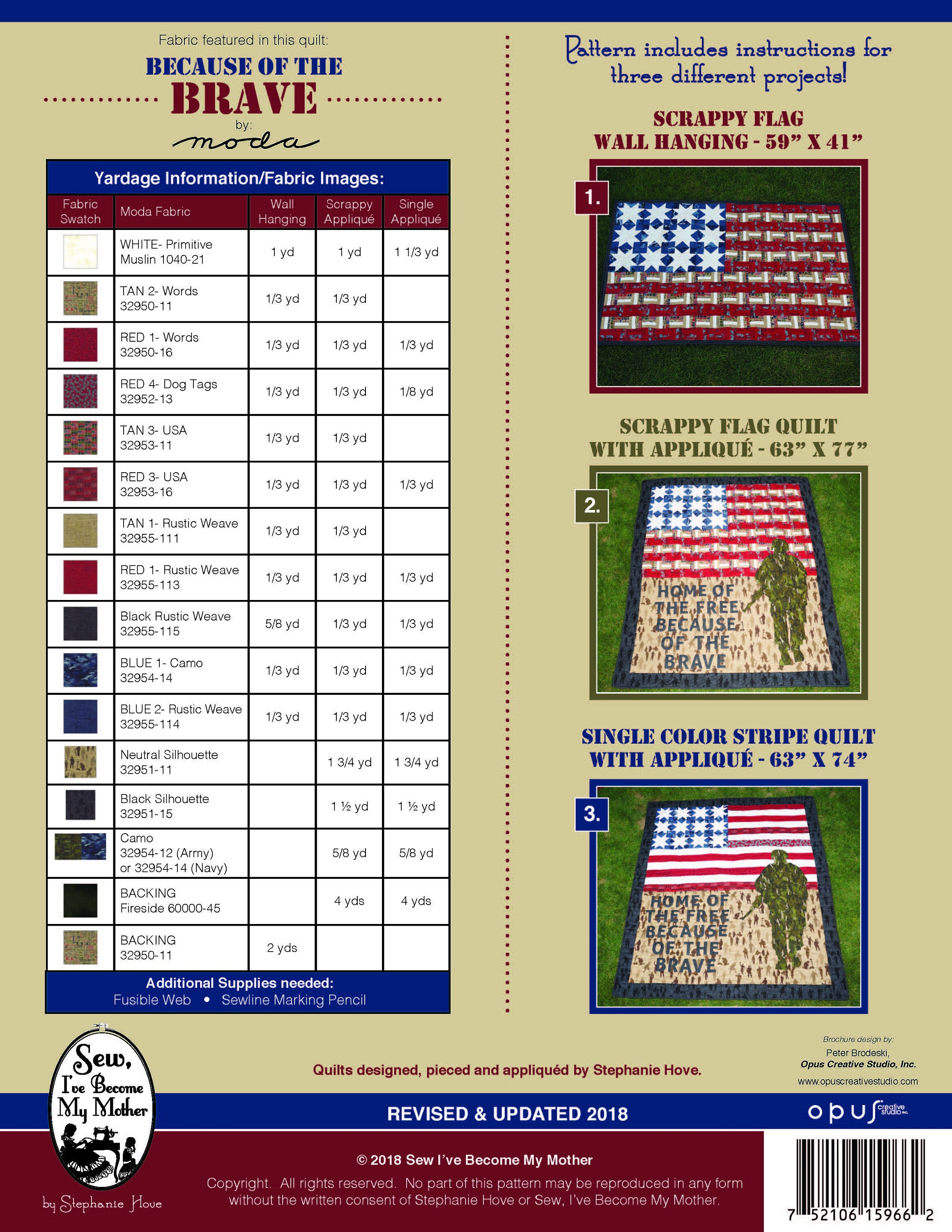 Because of the Brave APPLIQUÉ PACKET by Sew, I've Become My Mother - Etsy