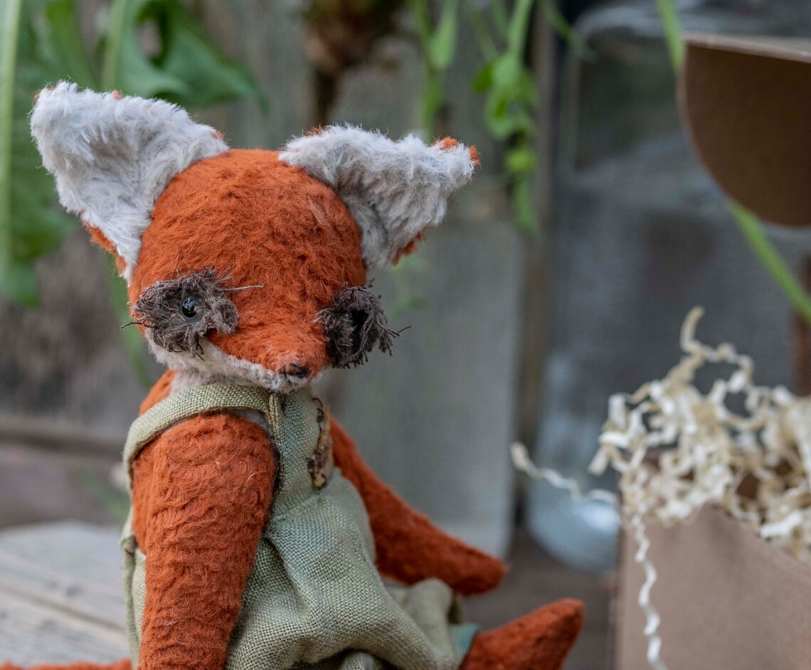 RED FOX stuffed animal Fox gift artist teddy bear collektible | Etsy