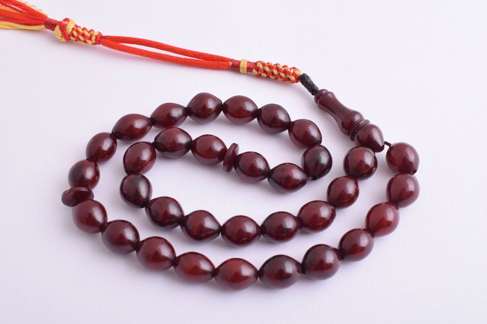 Antique Faturan Bakelite Islamic Prayer Beads-worry Beads-cherry Amber ...