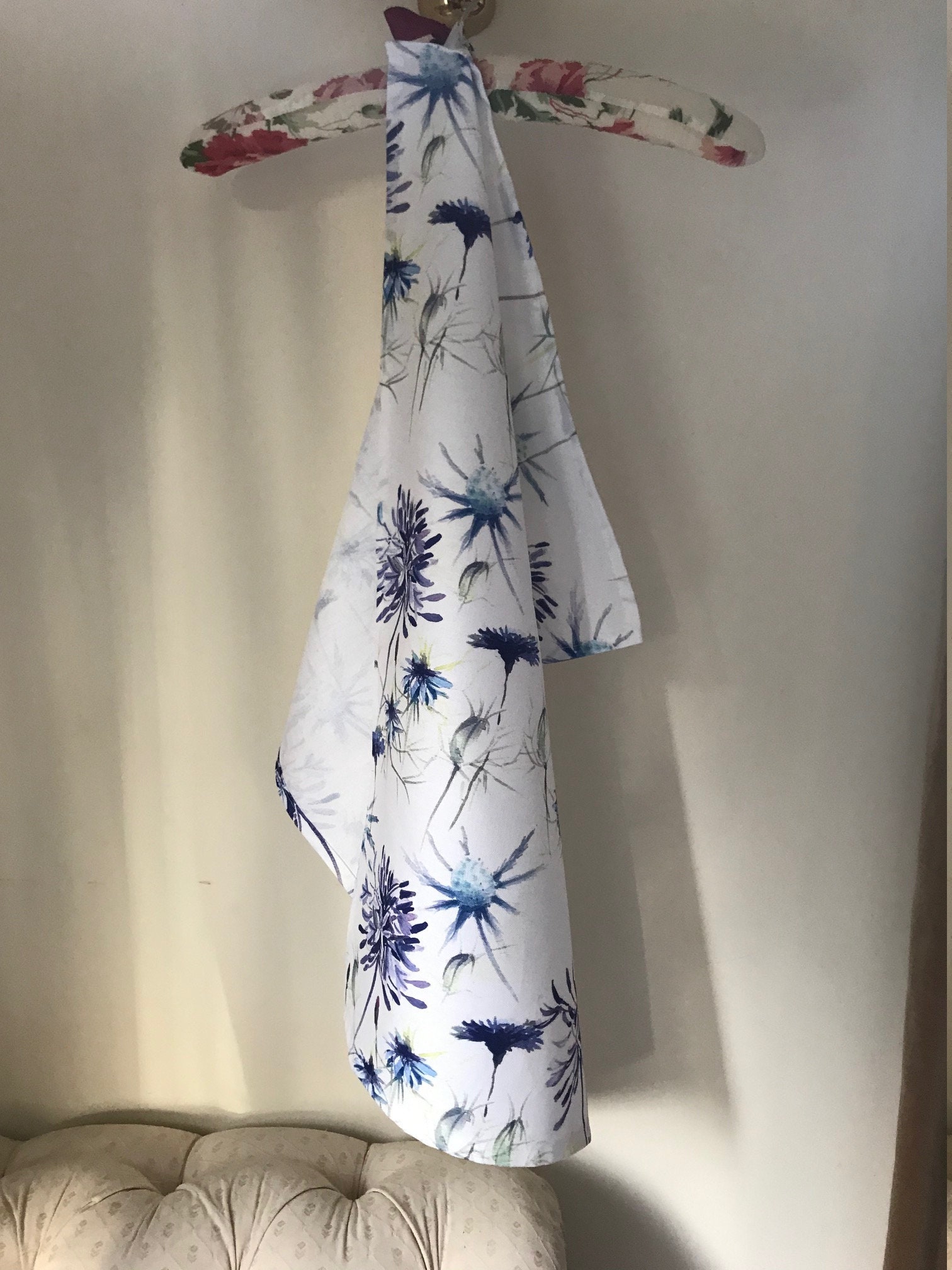 Pretty Tea Towel Cute Tea Towel Pretty Kitchen Towel Agapanthus Tea ...