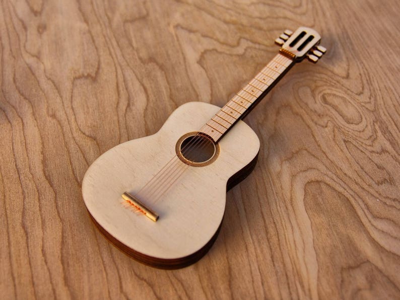 Miniature Acoustic Guitar With Strings Mini Classic Country - Etsy