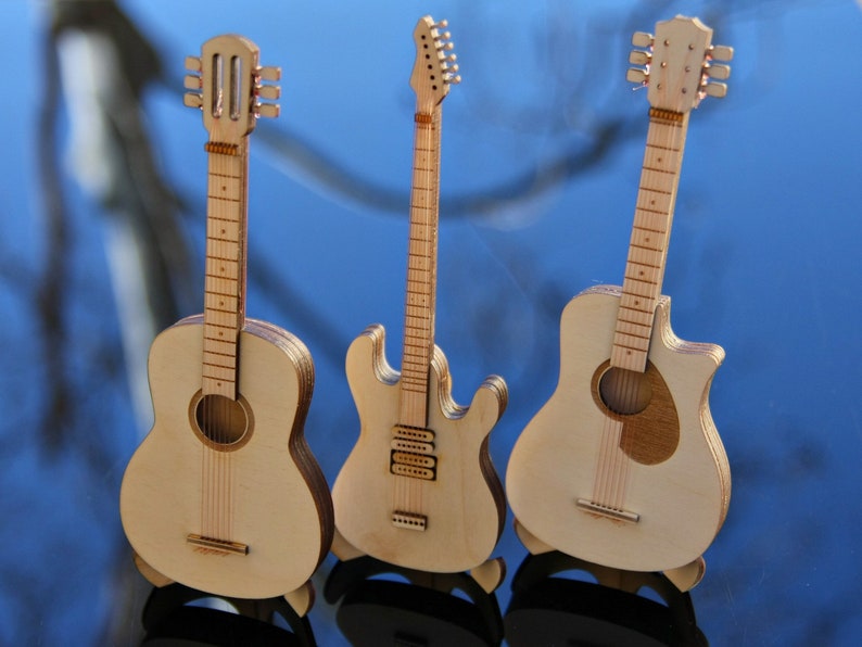 Miniature Acoustic Guitar With Strings Mini Classic Country - Etsy