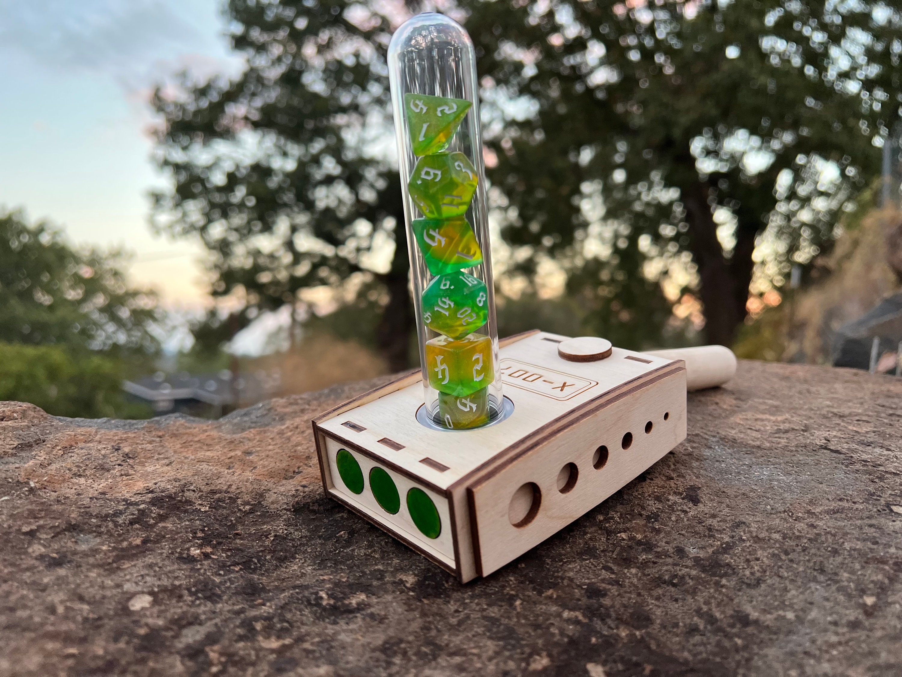 Dnd 7 Dice Set in Potion Flask, "portal Fluid" Green Yellow D&D ...