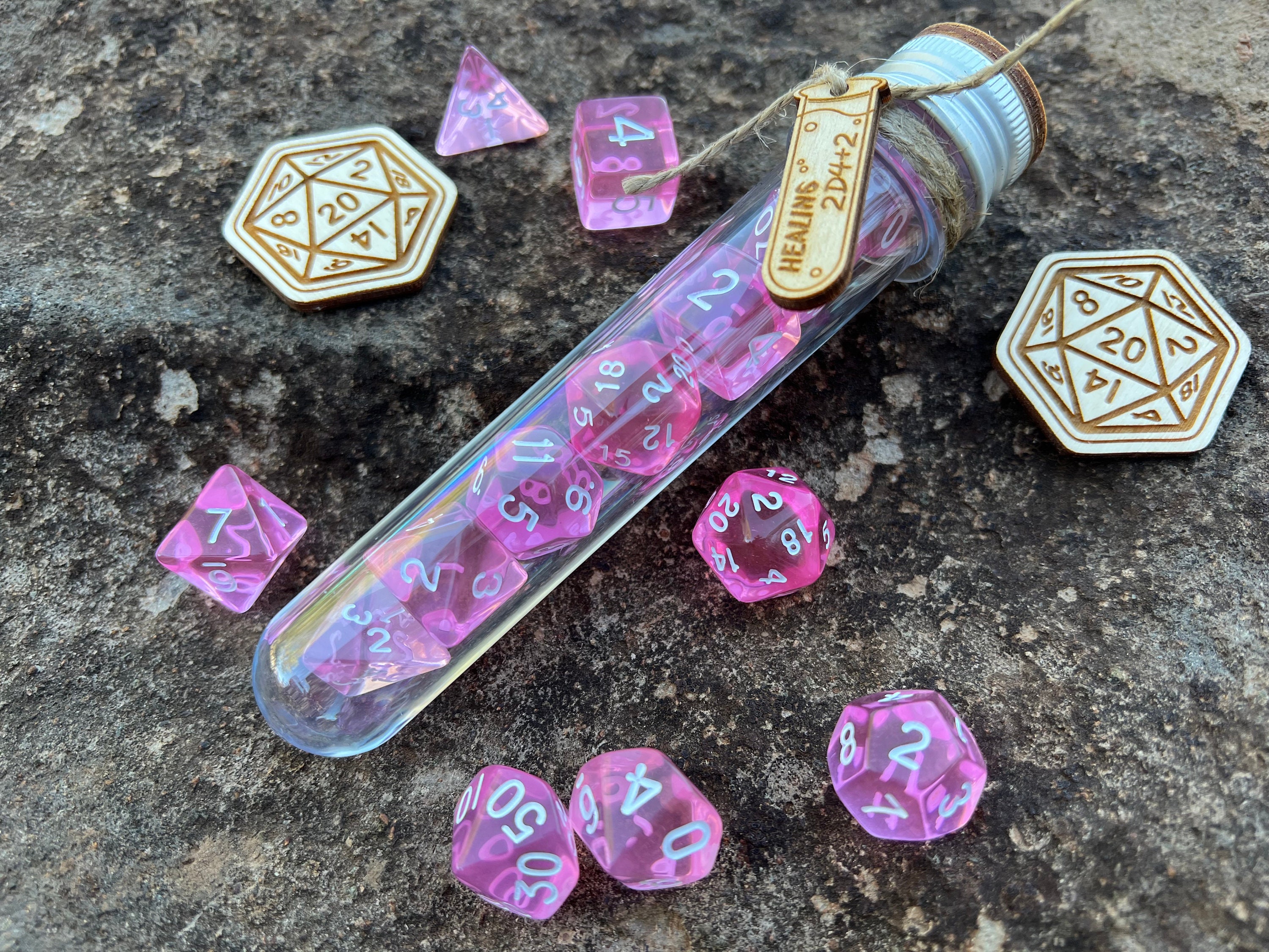 Dnd 7 Dice Set in Potion Flask Steven's Gems D&D - Etsy