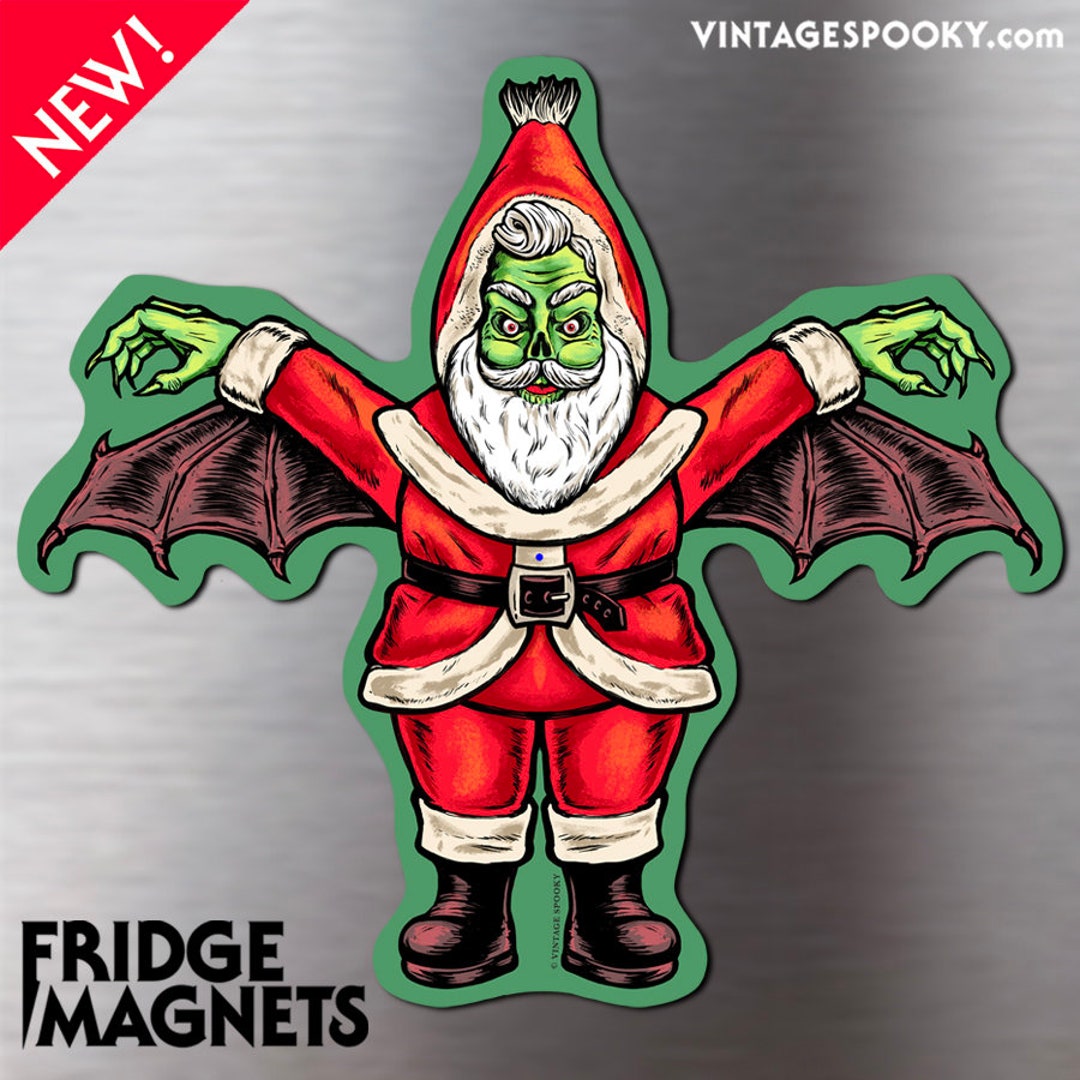 Creepy Santa Fridge Magnet - Etsy
