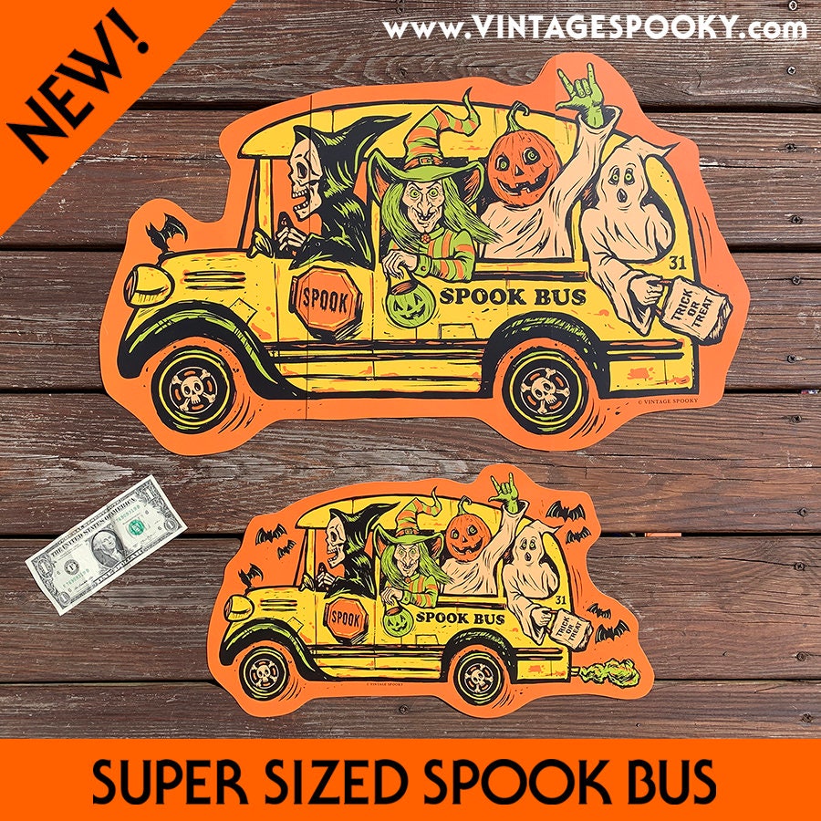 SUPER SIZED Spooky Bus Halloween Die Cut Decoration - Etsy Canada