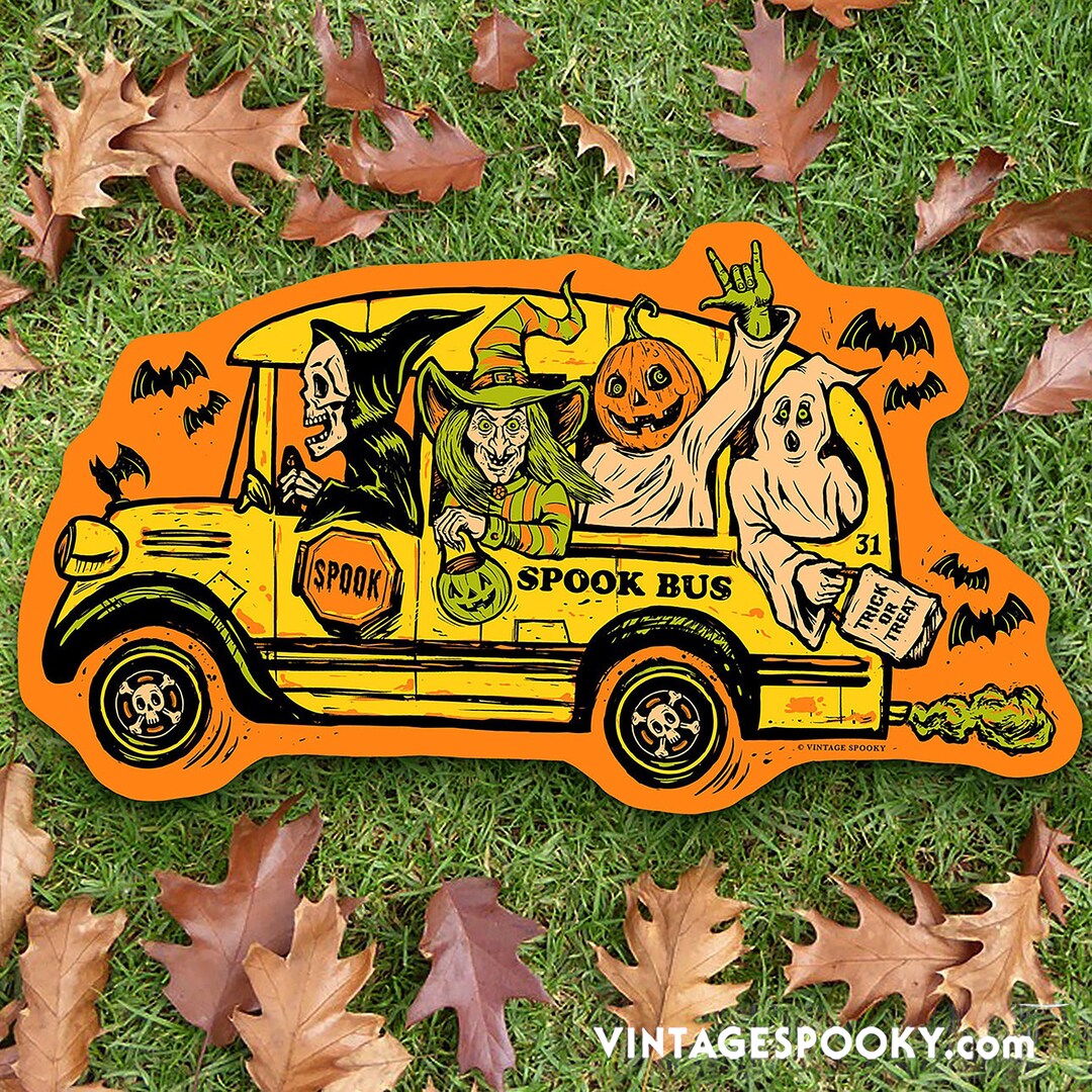 Spooky Bus Halloween Die Cut Decoration - Etsy