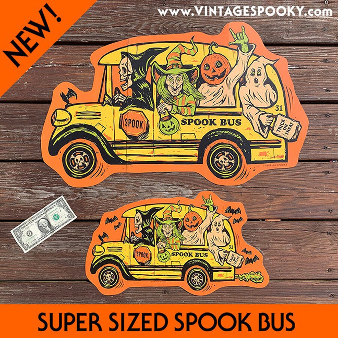 SUPER SIZED Spooky Bus Halloween Die Cut Decoration - Etsy