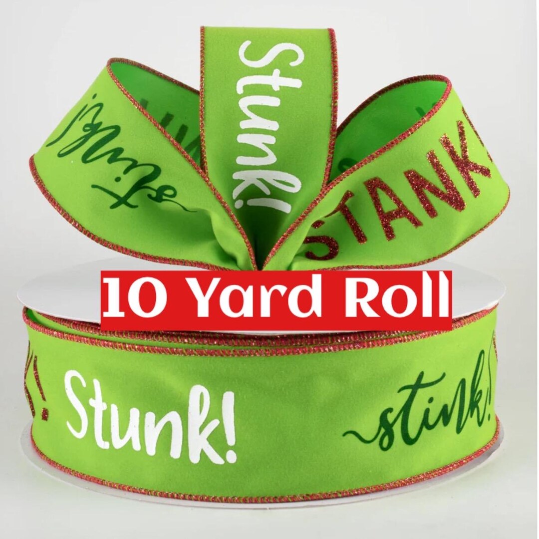 10 Yards - 2.5 Inch Stink Stank Stunk Green Monster Velvet Lime Green ...