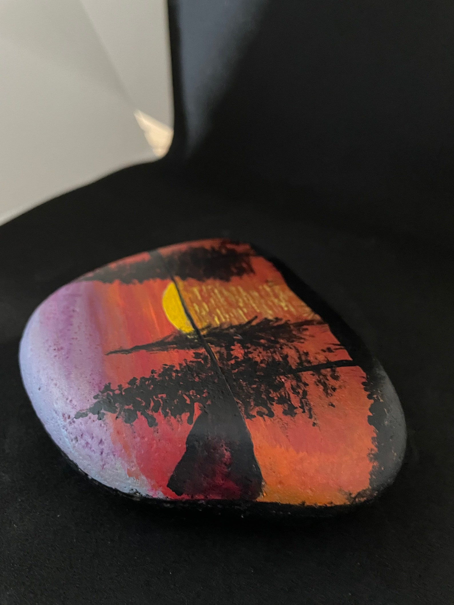 Lake Sunset River Rock - Etsy
