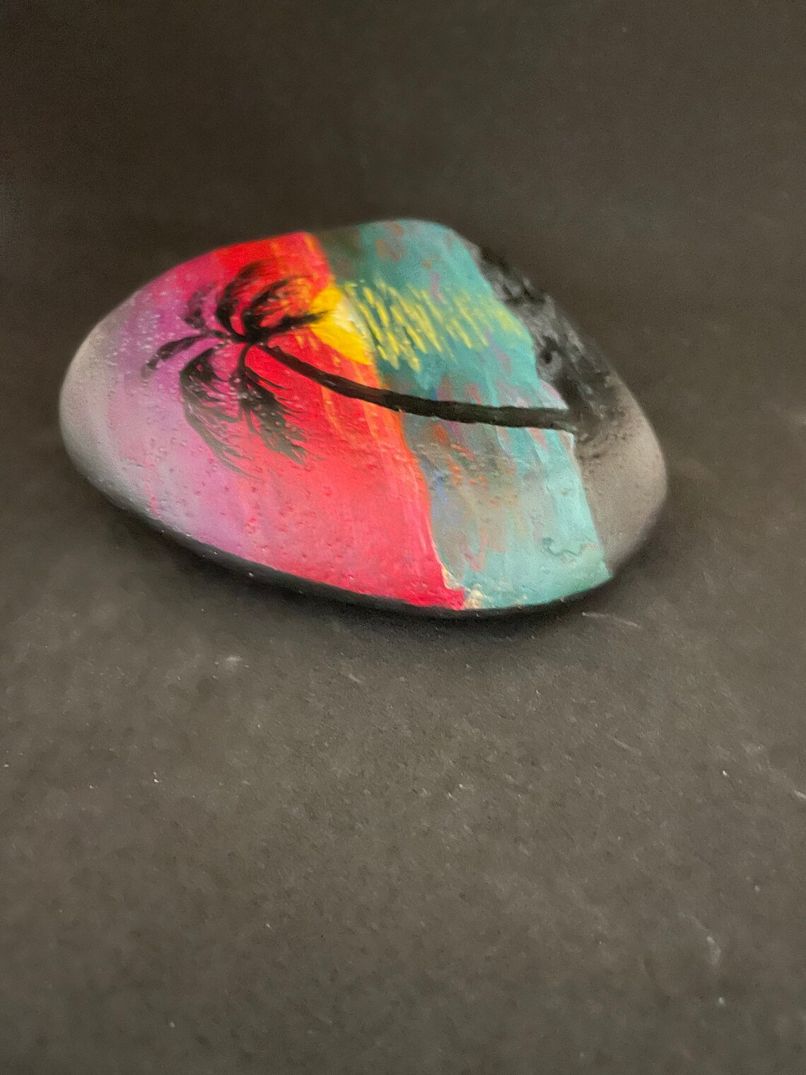 Tropical Sunset River Rock - Etsy