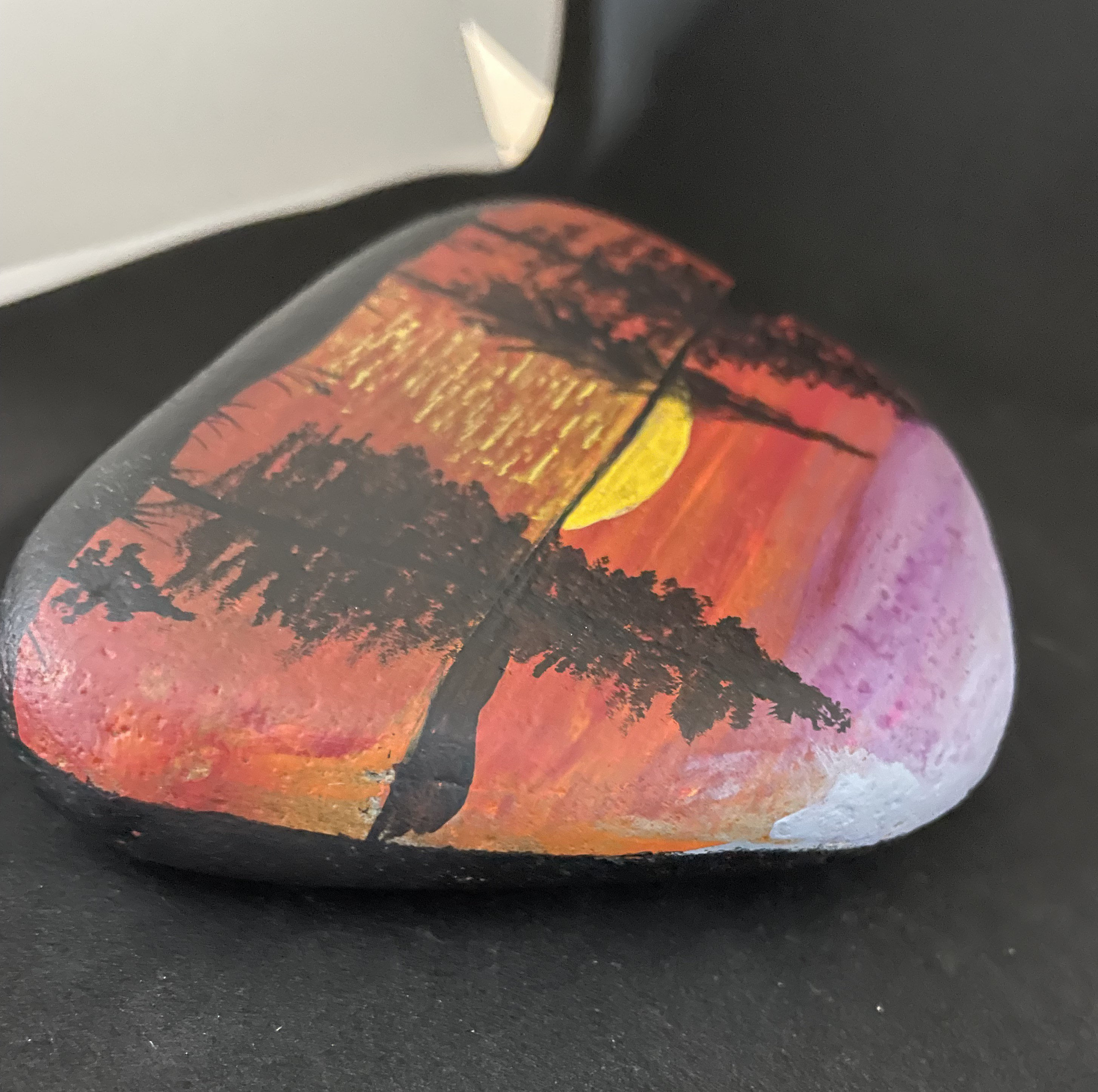 Lake Sunset River Rock - Etsy
