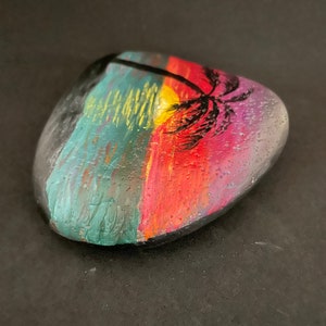 Tropical Sunset River Rock - Etsy
