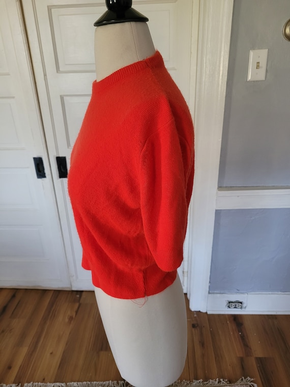 1950s/60s Joyce Lane Bright Red Cropped Sweater - Gem