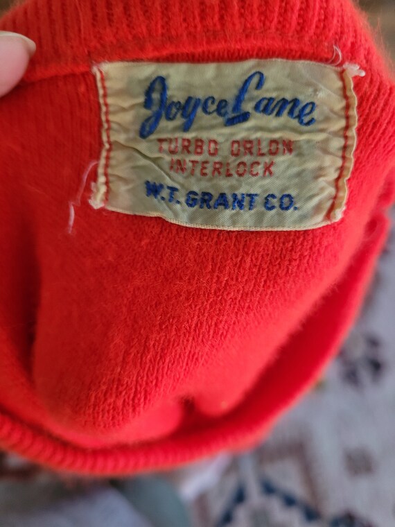 1950s/60s Joyce Lane Bright Red Cropped Sweater - Gem