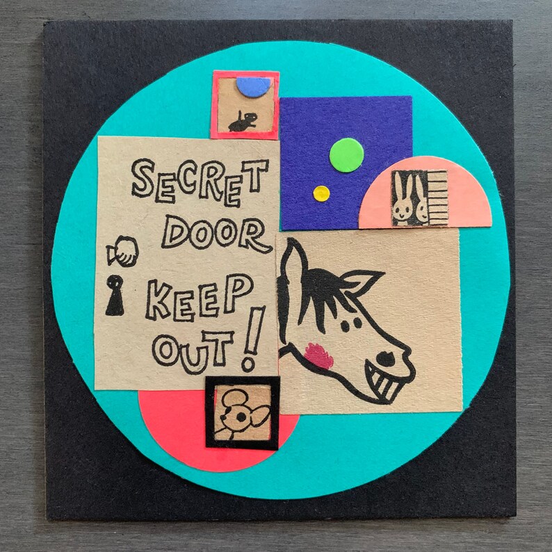 Original "secret Door" Collage Art - Vintage Children's Graphics - Etsy