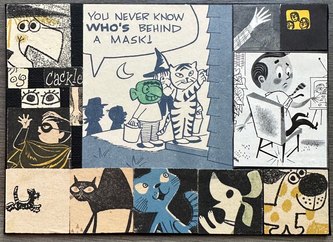 Original Collage "you Never Know" Spooky Vintage Children's Magazines ...