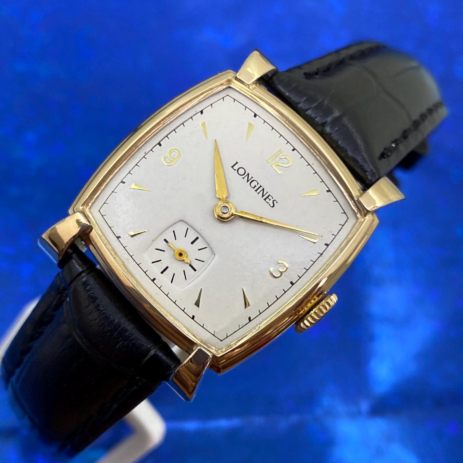 Exquisite Vintage 1945 Man’s LONGINES Stunning White Dial Serviced ...