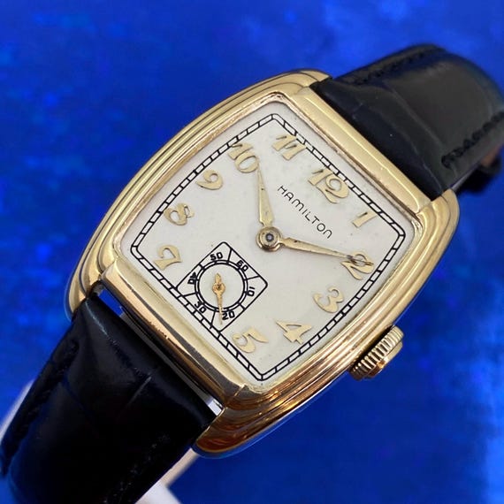 Vintage 1937 Man’s HAMILTON ROLAND Stunning Tiffany D… - Gem