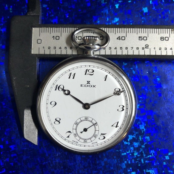 Vintage Pocket Watch EDOX Stunning Dial, Manuel Wind,… - Gem