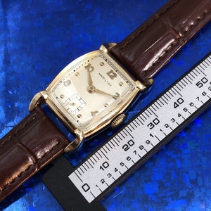 Exquisite Vintage 1949 Mans HAMILTON GROVER off White Dial Serviced ...