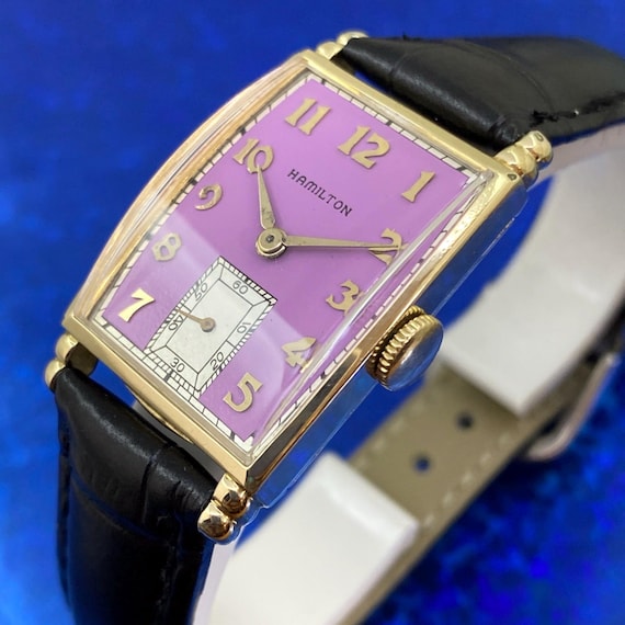 Vintage 1941 Man’s HAMILTON MYRON Stunning Purple Dia… - Gem