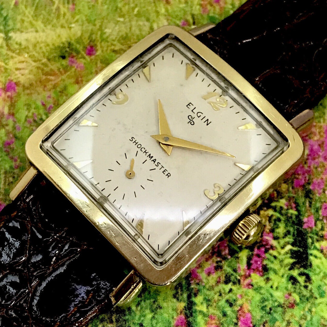 Vintage 1950s Mans ELGIN Shock-master Manual Wind, Fully Serviced ...