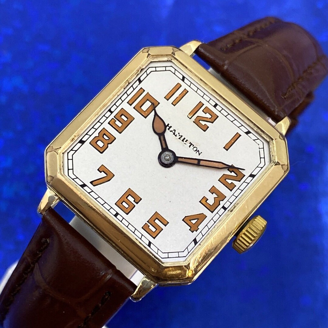 Vintage 1927 Man’s HAMILTON Square Cut Corner Fully Serviced W ...
